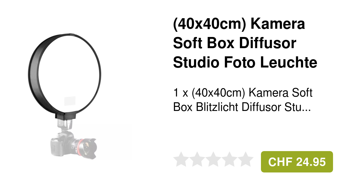 (40x40cm) Kamera Soft Box Diffusor Studio Leuchte