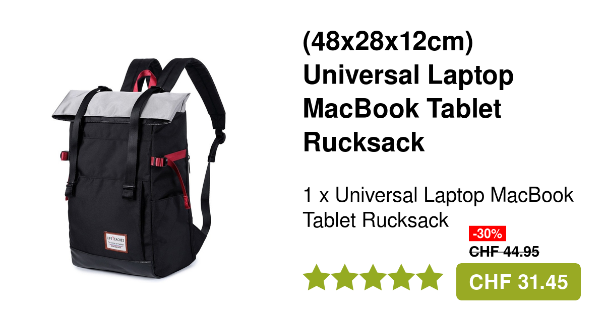 48x28x12cm Universal Laptop Rucksack Nylon Material