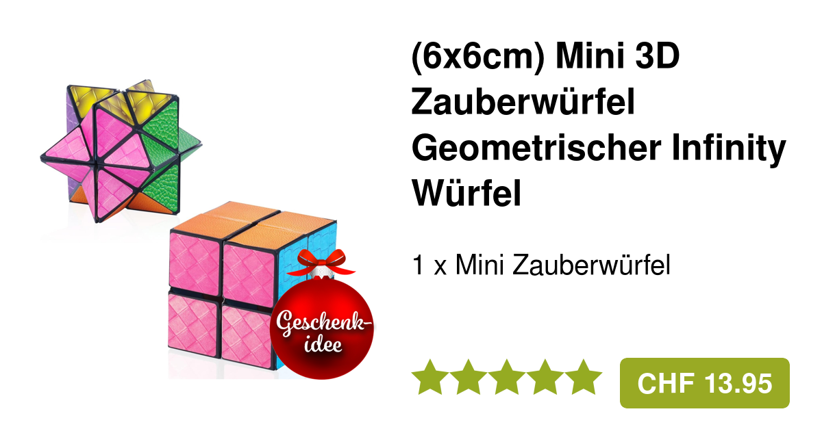 6x6cm Geometrischer 3D Zauberwürfel Magic Cube Spiel