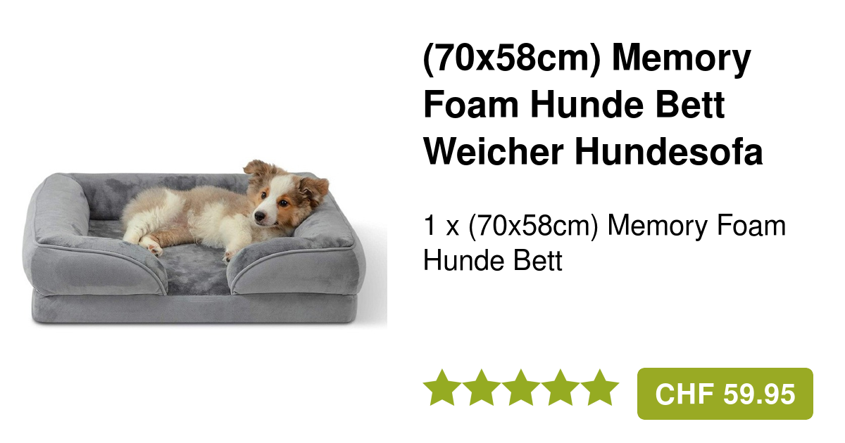 (70x58cm) Memory Foam Hunde Bett weicher Hundesofa