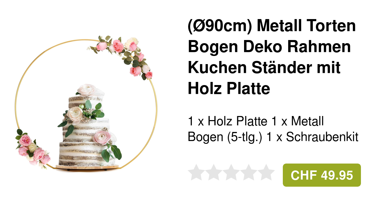 Metall Torten Bogen Deko Rahmen für Hochzeitstorte