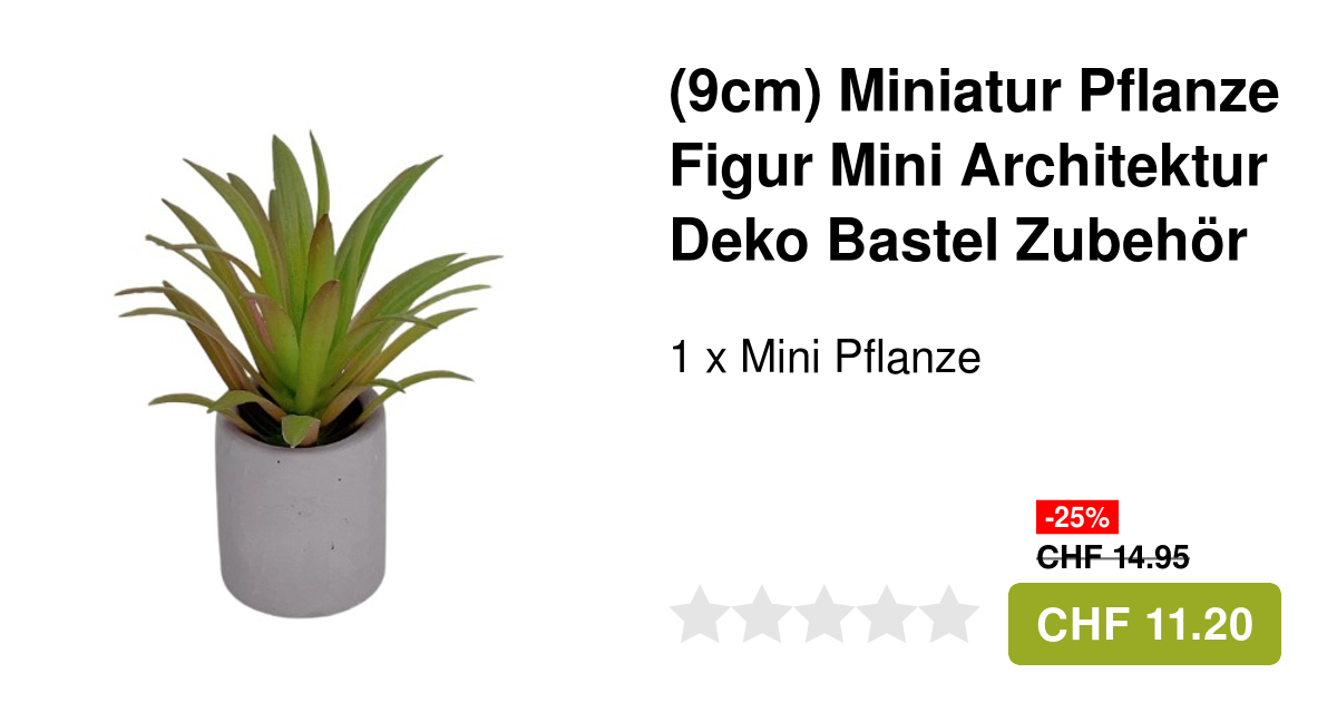 9cm Miniatur Pflanze Figur Architektur Sukkulente