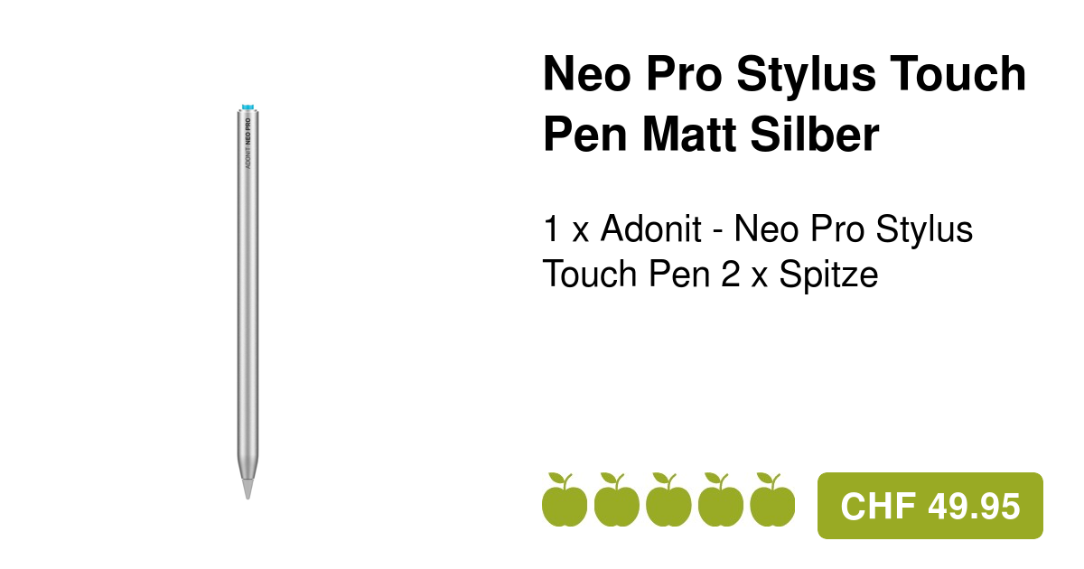 Adonit Neo Pro Stylus Touch Pen (ADNEOPS) - Silber