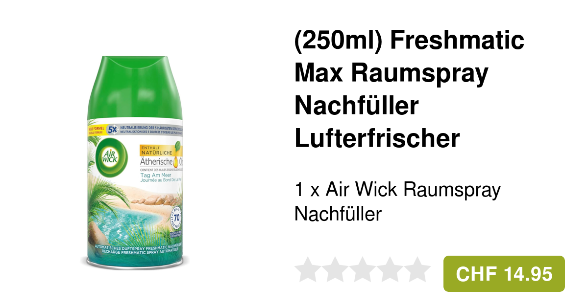 Air Wick 250ml Freshmatic Max Nachfüller Tag am Meer