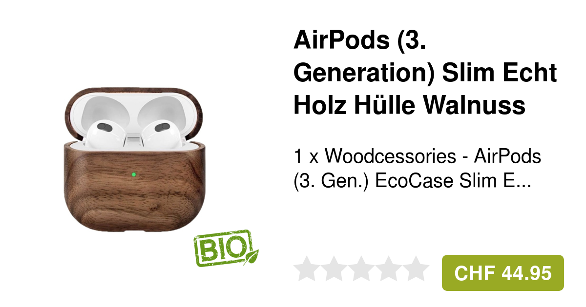 Woodcessories AirPods (3. Gen) Echt Holz Hülle