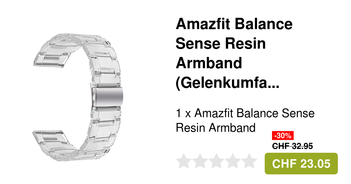 Amazfit Balance Resin Armband Transparent