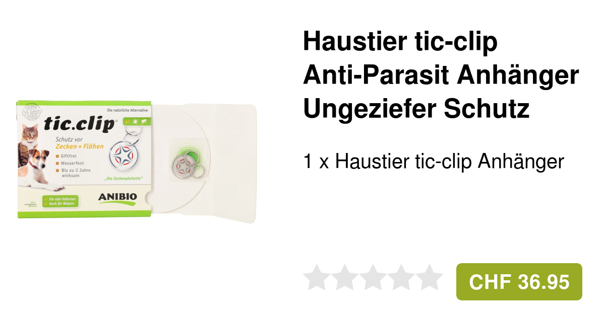 ANIBIO - Haustier tic-clip Anti-Parasit Anhänger