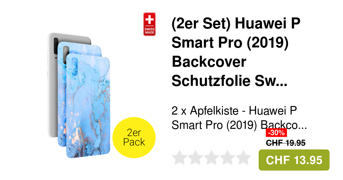 Apfelkiste Huawei P Smart Pro (2019) Backcover Schutzfolie Ocean Waves