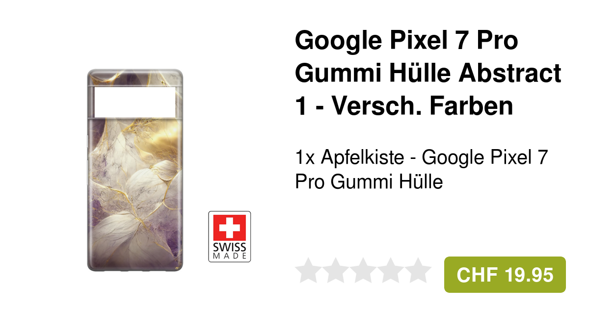 Apfelkiste Google Pixel 7 Pro Gummi Hülle Abstract 1 - Versch. Farben