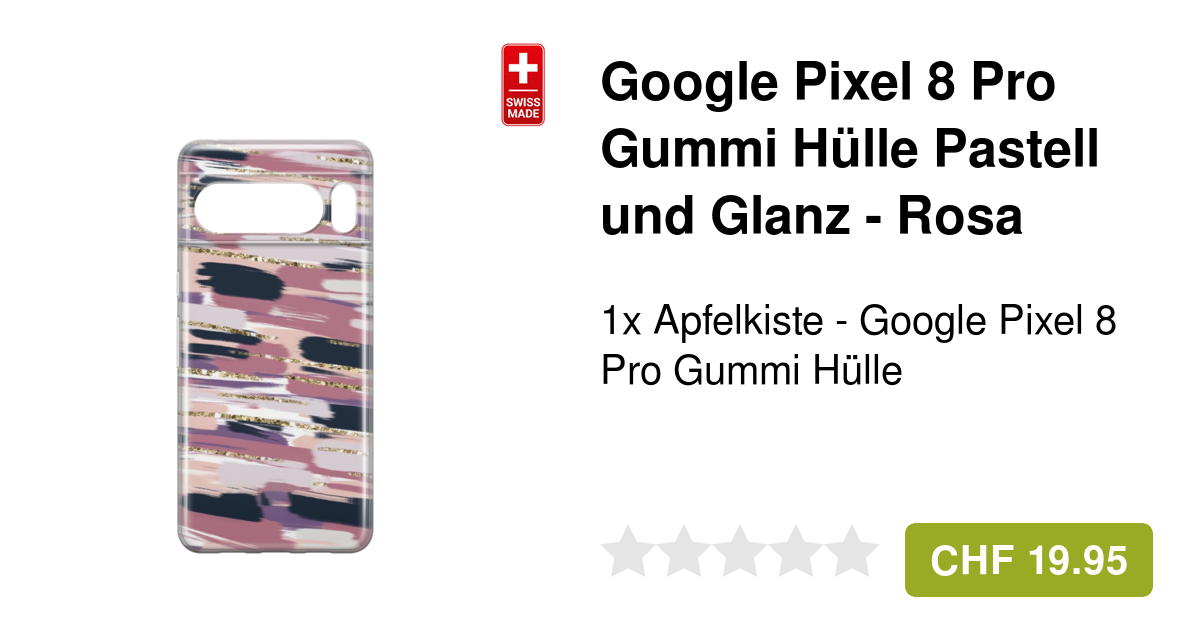 Apfelkiste Google Pixel 8 Pro Gummi Hülle Pastell und Glanz - Rosa