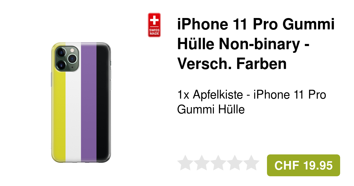 Apfelkiste iPhone 11 Pro Gummi Hülle Non-binary - Versch. Farben