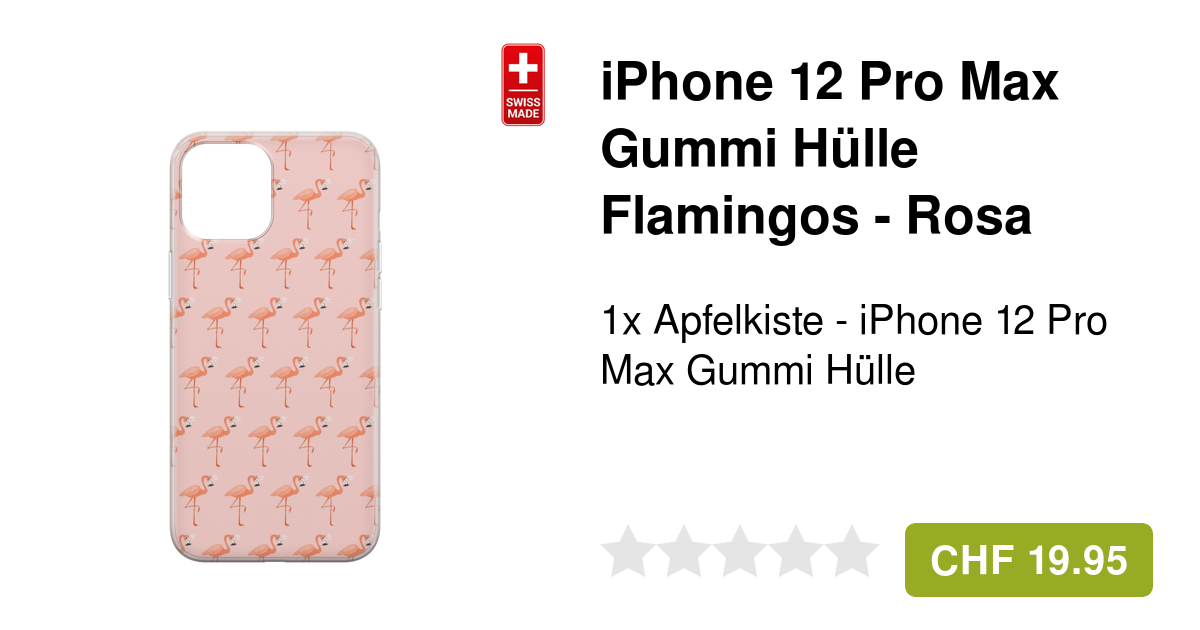 Apfelkiste iPhone 12 Pro Max Gummi Hülle Flamingos - Rosa