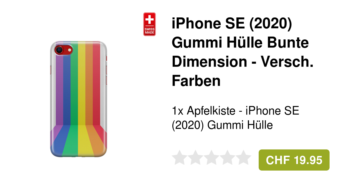Apfelkiste iPhone SE (2020) Gummi Hülle Bunte Dimension - Versch. Farben