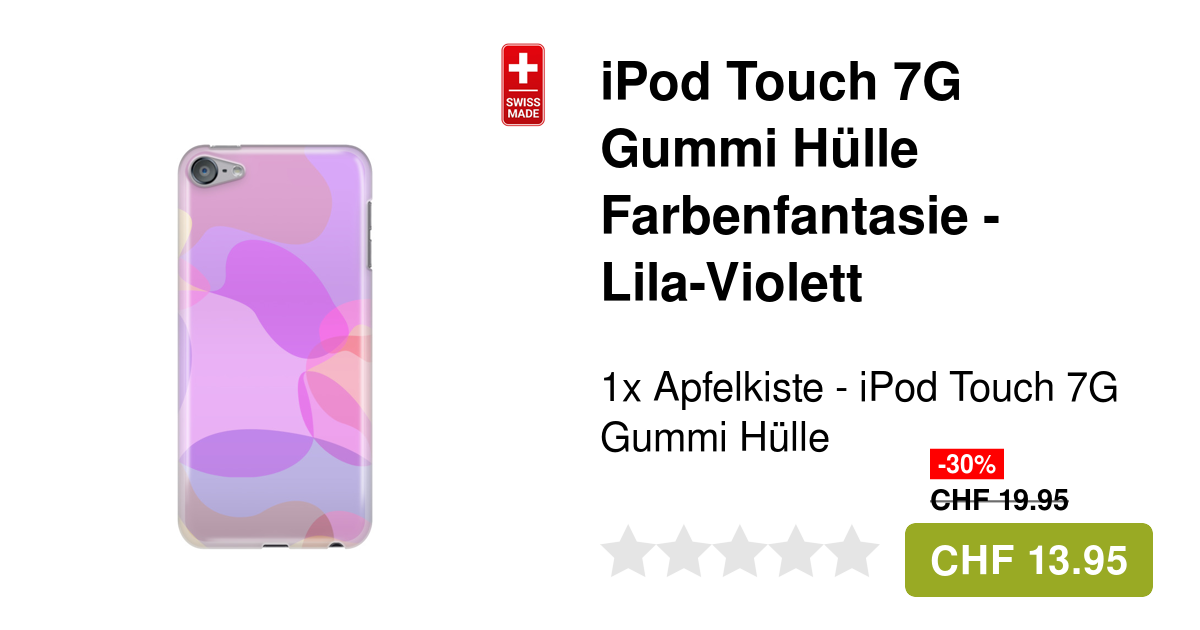 Apfelkiste iPod Touch 7G Gummi Hülle Farbenfantasie - Lila-Violett