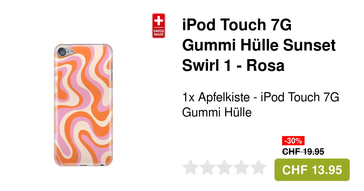 Apfelkiste iPod Touch 7G Gummi Hülle Sunset Swirl 1 - Rosa