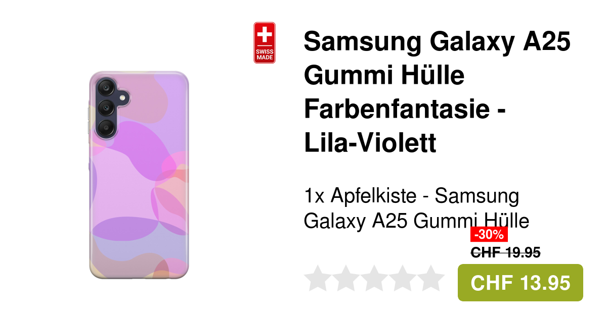 Apfelkiste Samsung Galaxy A25 Gummi Hülle Farbenfantasie - Lila-Violett