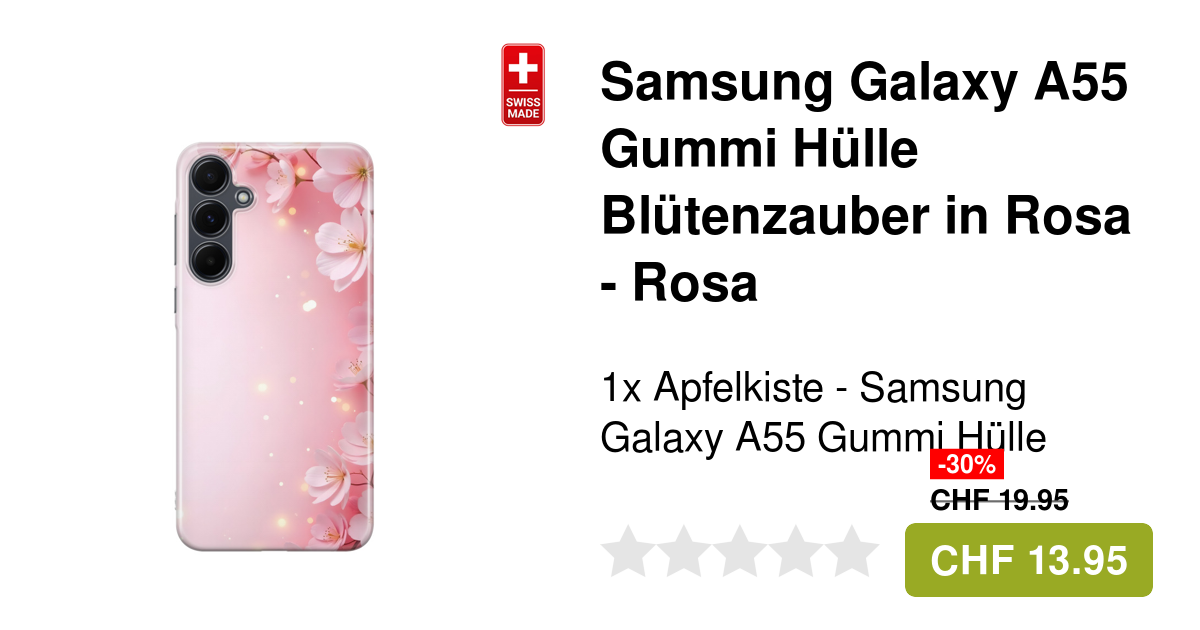 Apfelkiste Samsung Galaxy A55 Gummi Hülle Blütenzauber in Rosa - Rosa