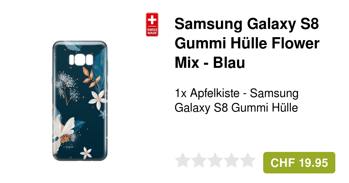 Apfelkiste Samsung Galaxy S8 Gummi Hülle Flower Mix - Blau