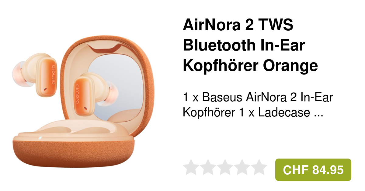 Baseus AirNora 2 TWS Bluetooth In-Ear Kopfhörer Orange