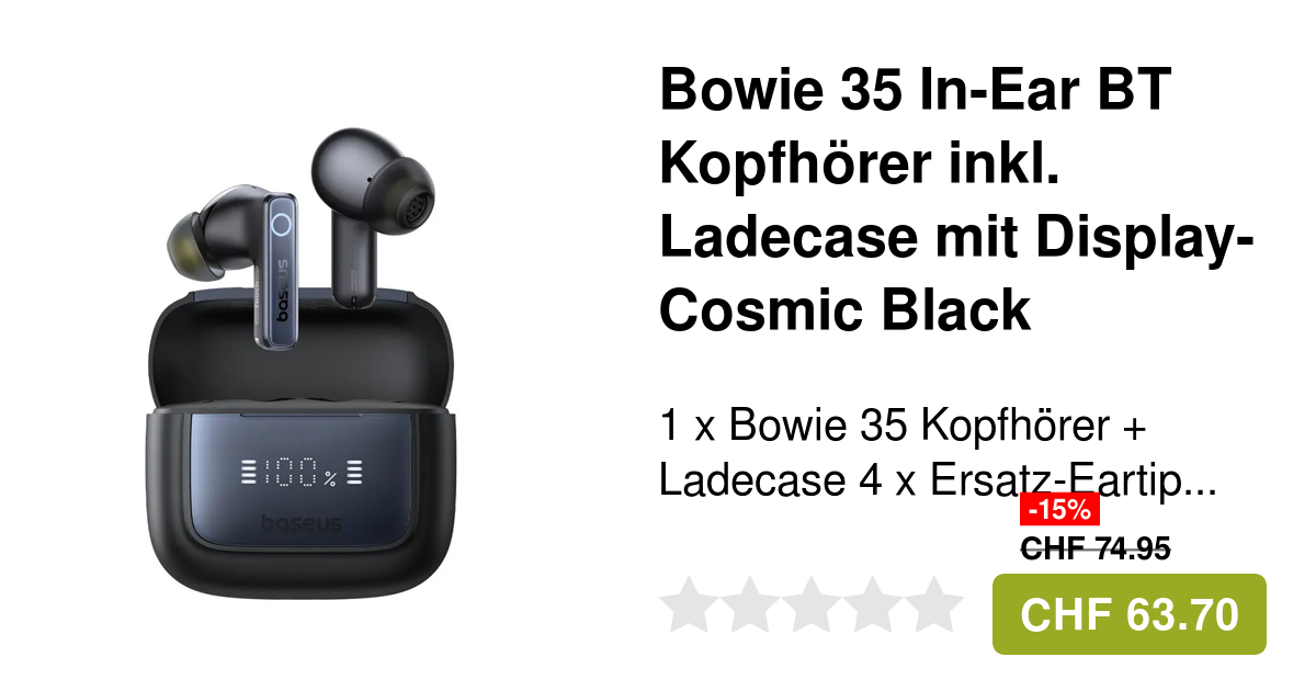 Baseus - Bowie 35 BT 5.3 Kopfhörer in Cosmic Black