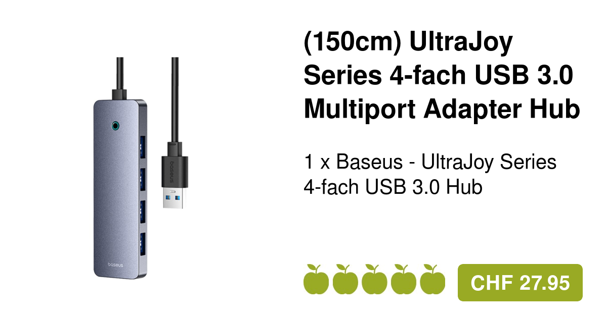 Baseus (150cm) UltraJoy Series Hub 4 ports USB 3.0
