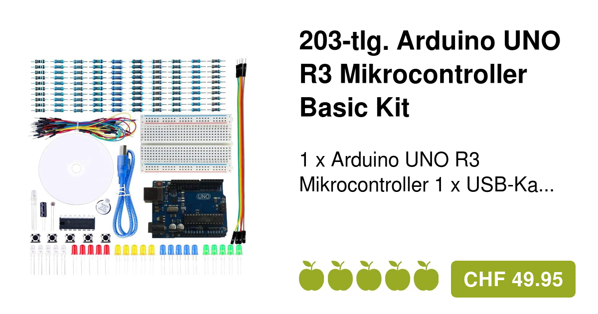 Arduino Uno R3 Basic Starter Kit über 200 Teilen