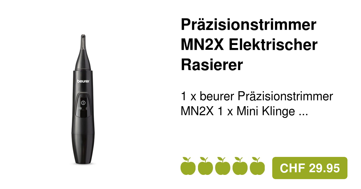 beurer Tondeuse de précision MN2X Rasoir électrique