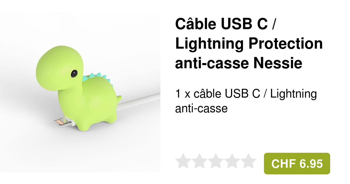 Câble USB C Lightning Protection anti-casse Nessie