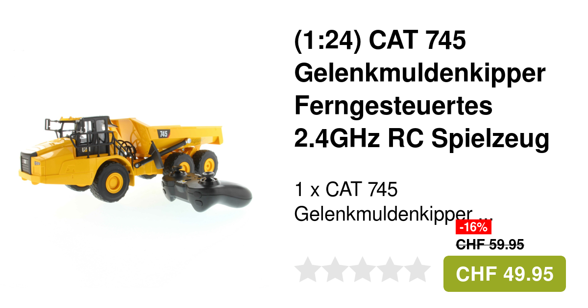 Carrera (1:24) CAT 745 Gelenkmuldenkipper 2.4GHz RC