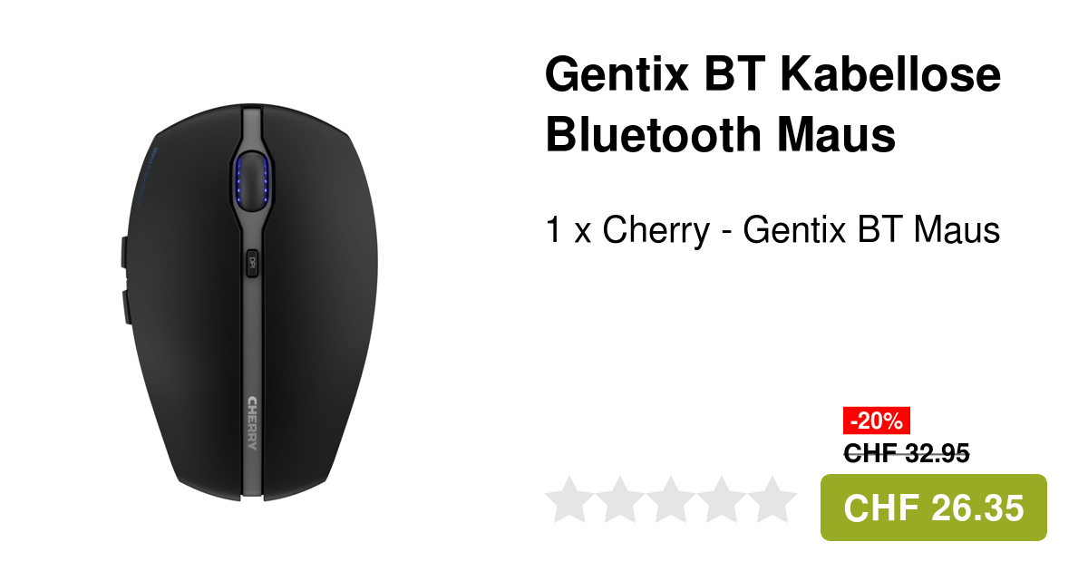 Cherry - Gentix BT Kabellose Bluetooth Maus Schwarz