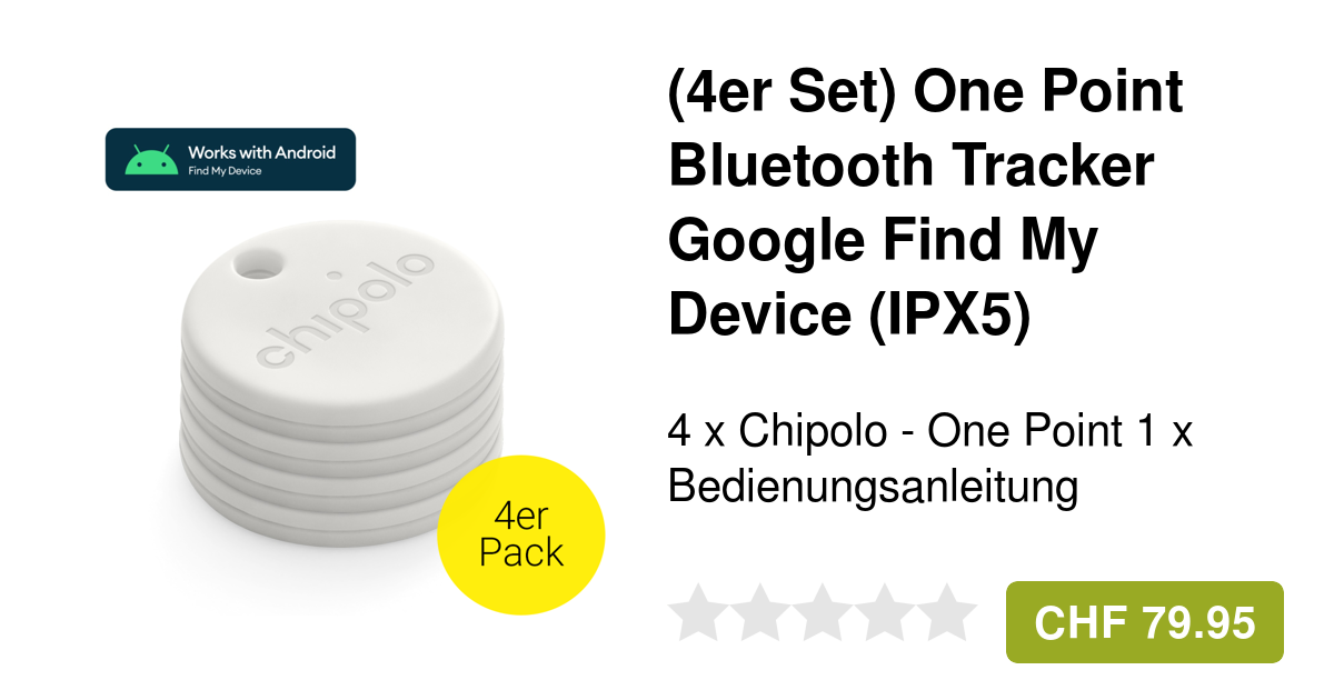 Chipolo (4er Set) One Point IPX5 Tracker in Weiss