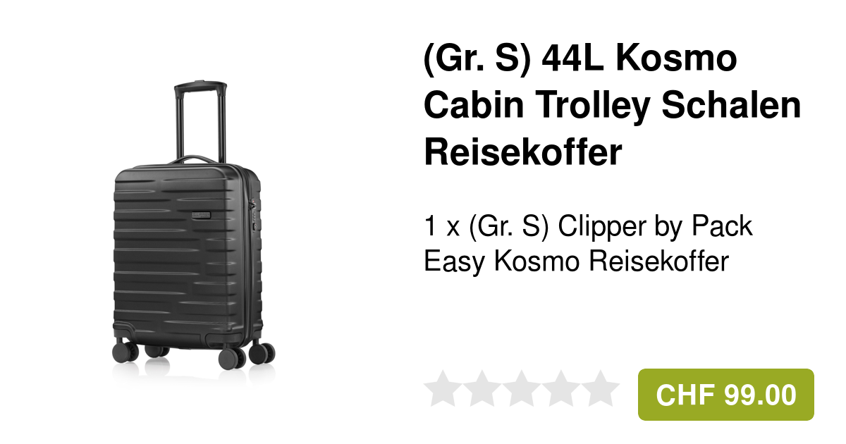 Clipper by Pack Easy (Gr. S) 44L Kosmo Trolley Schwarz