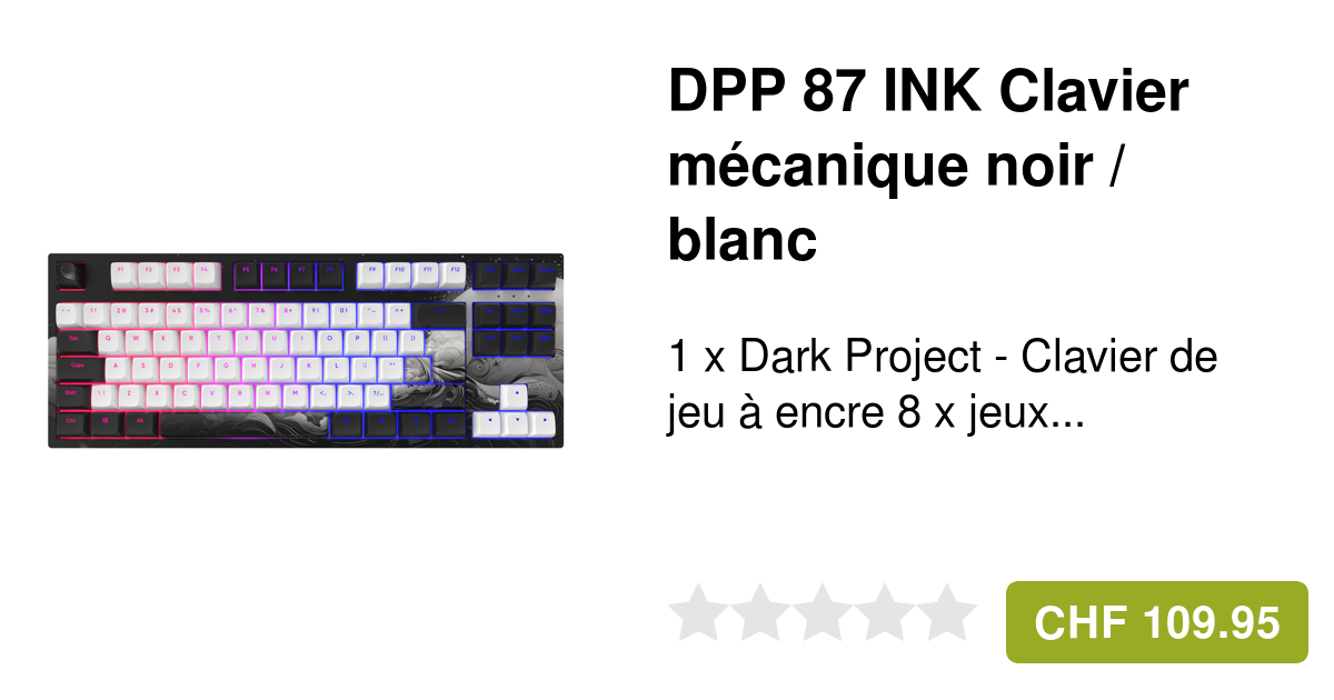 Dark Project Ink clavier mécanique noir/blanc