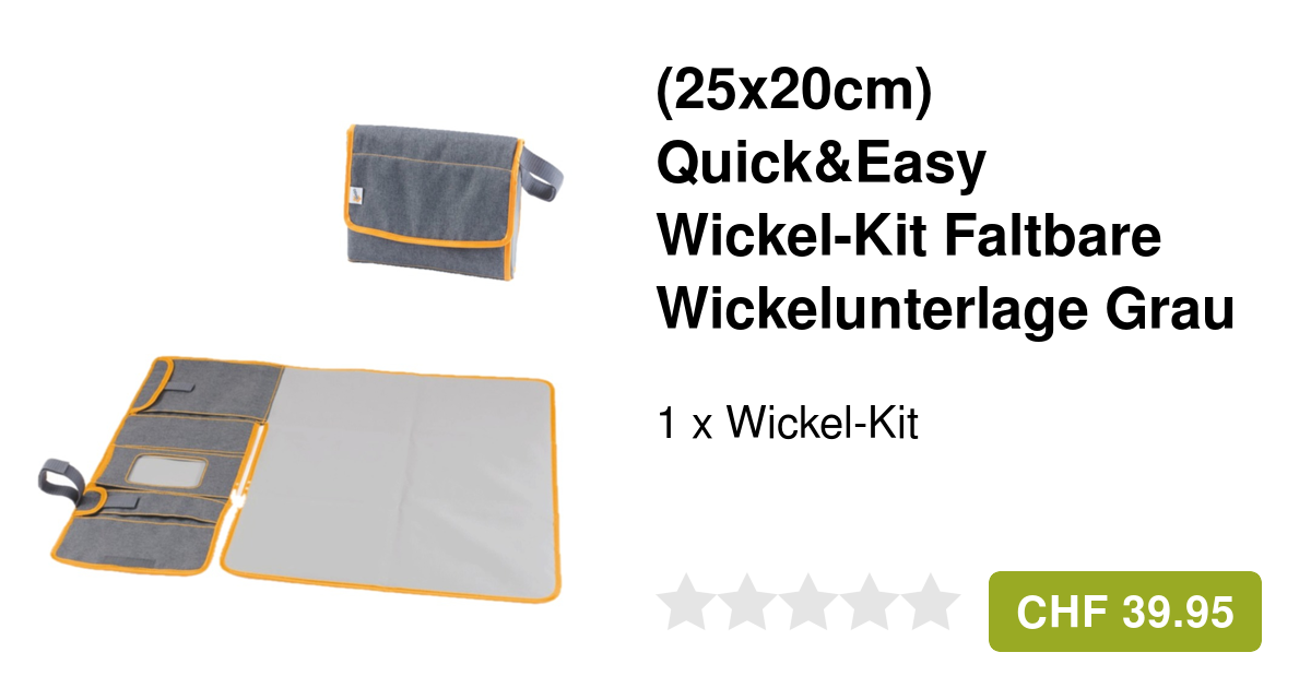 Diago 25x20cm Quick&Easy Wickel-Kit Wickelunterlage
