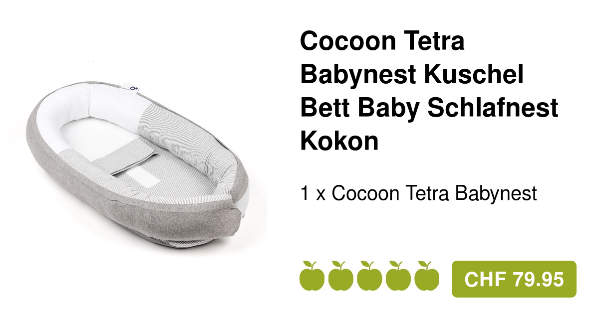 Doomoo Cocoon Tetra Babynest Baby Bett Classic Grau