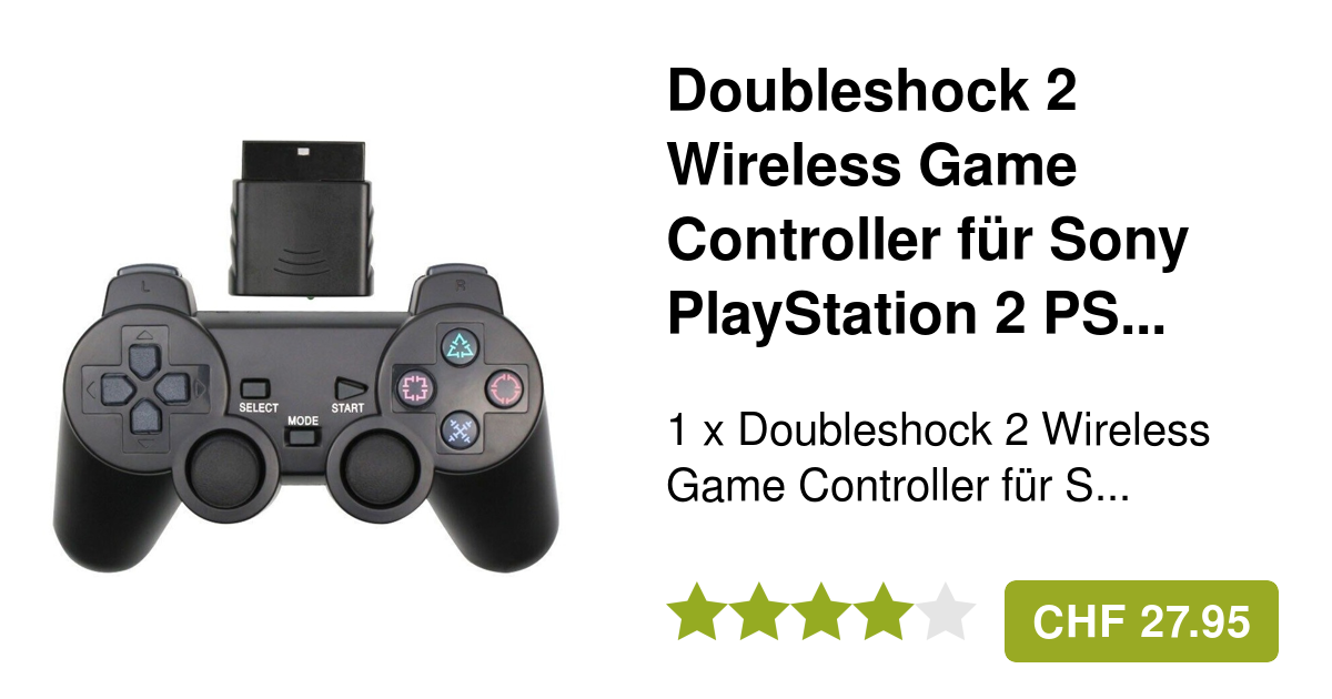Doubleshock 2 Manette sans fil pour PS2 - Noir