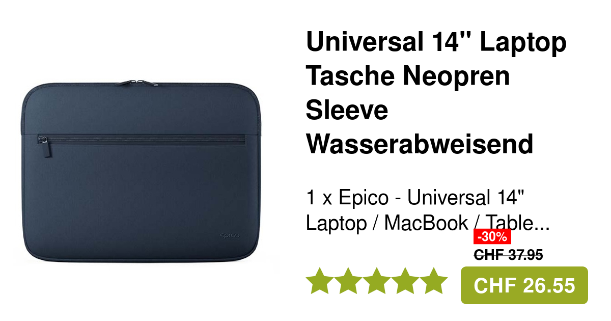 Epico 14" Laptop Tasche Neopren Sleeve Wasserdicht