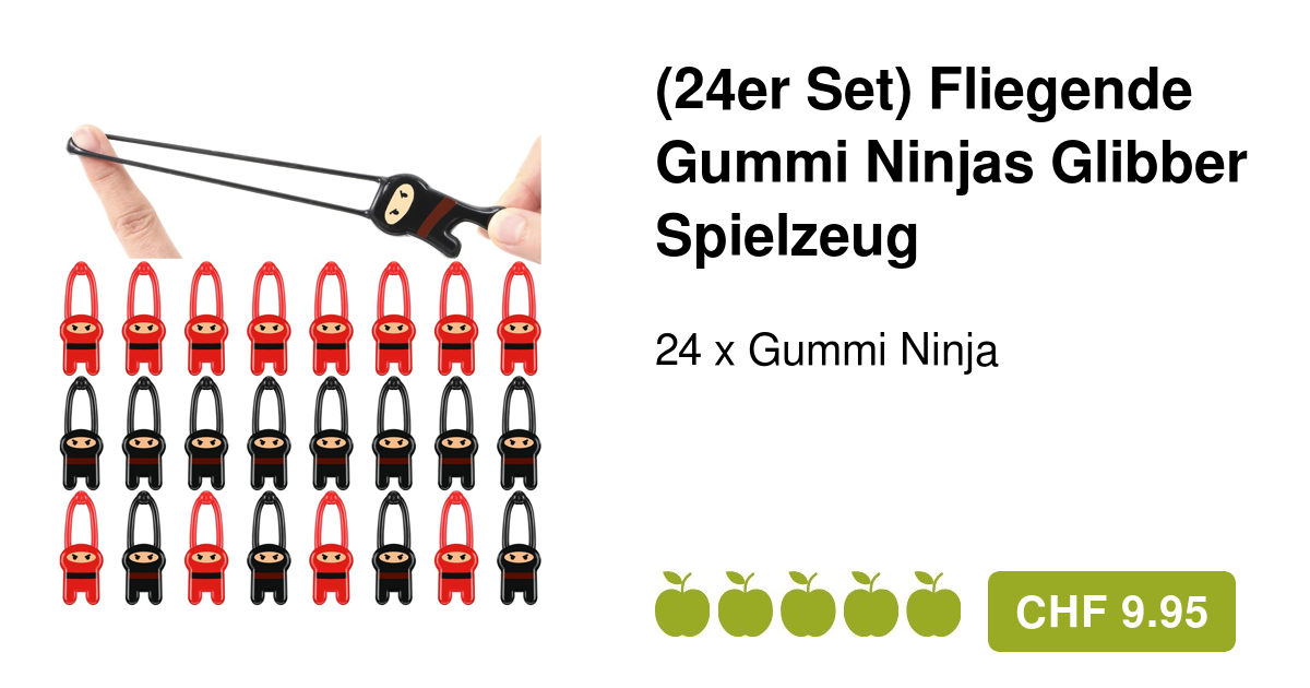 (24er Set) Gummi Ninjas Spielzeug Kinder Geschenk