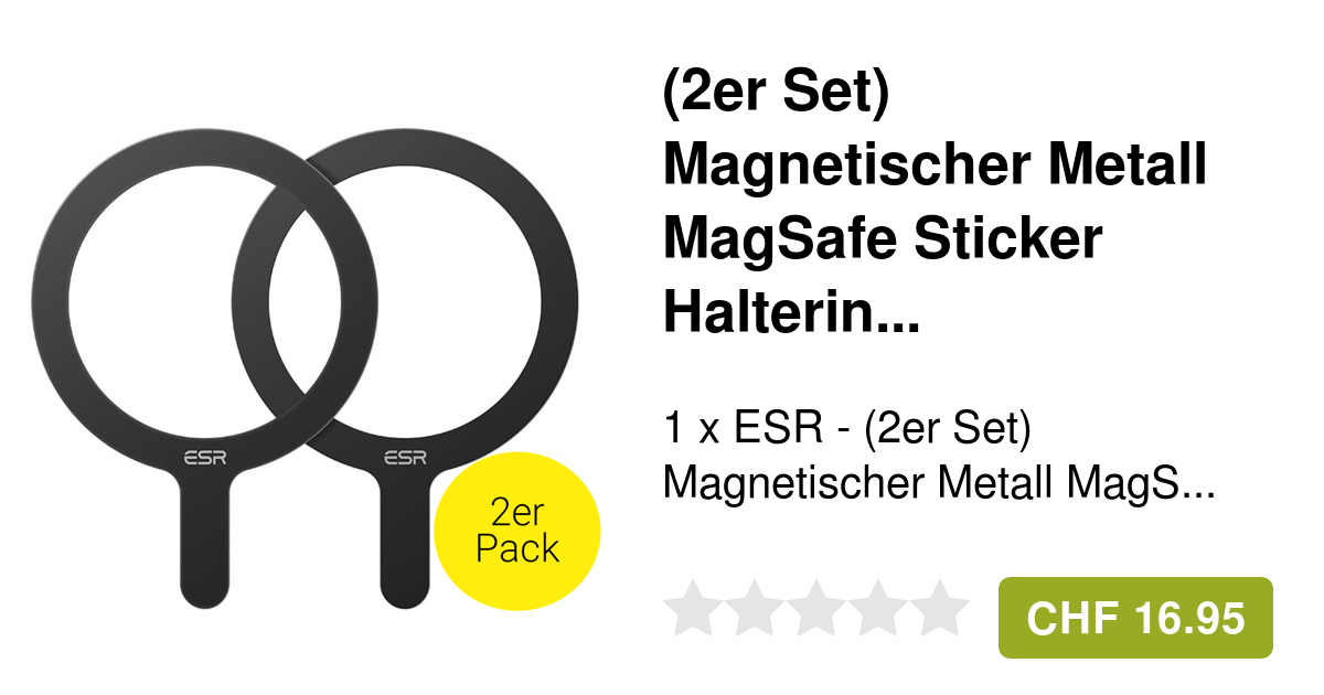 ESR 2er Set Magnetischer Metall MagSafe Haltering