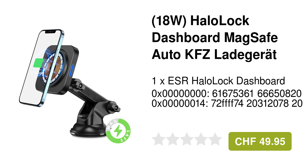 ESR (18W) HaloLock Dashboard MagSafe Auto Ladegerät