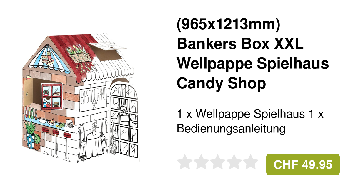 Fellowes - XXL Wellpappe Spielhaus Candy Shop