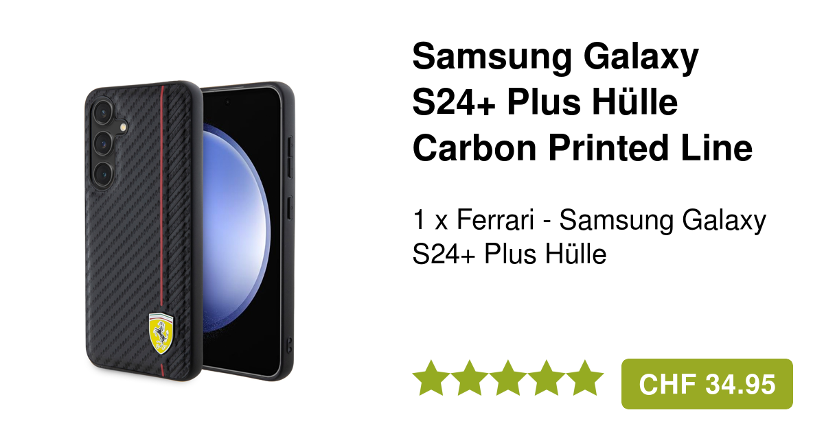 Ferrari Galaxy S24+ Plus Coque Carbon Printed Line