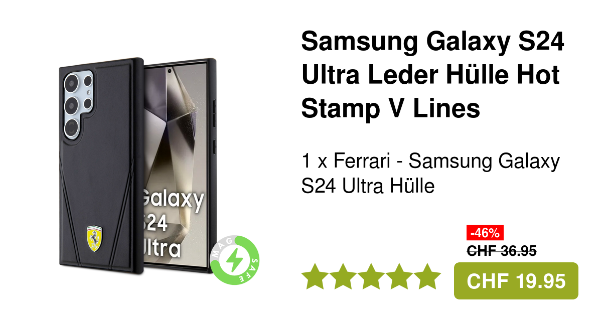 Ferrari Galaxy S24 Ultra Hülle Hot Stamp V Lines