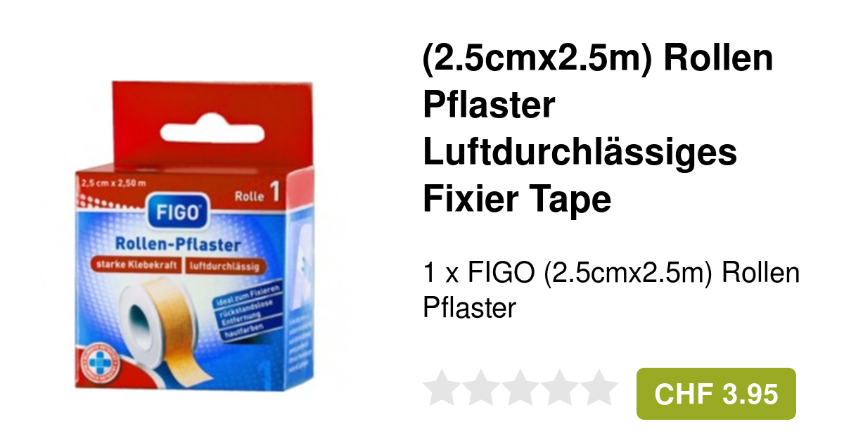FIGO Rollen Pflaster Luftdurchlässiges Fixier Tape