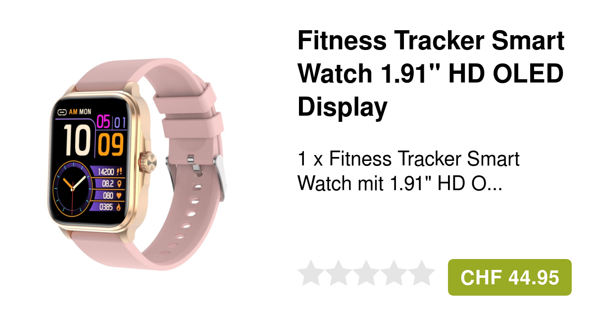 Fitness Tracker Smart Watch 1.91" HD Display - Rosa
