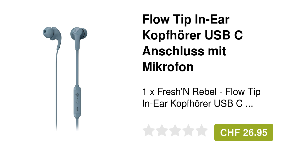 Fresh'N Rebel Flow Tip In-Ear Kopfhörer USB C - Blau