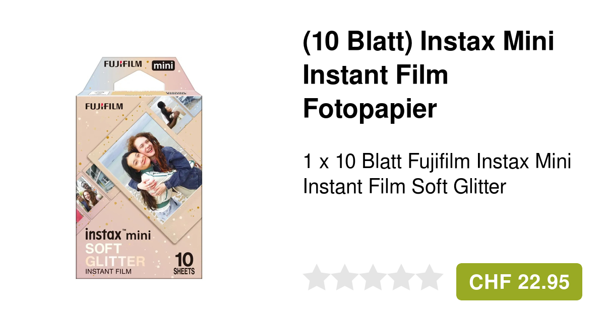 Fujifilm Instax Mini Film Fotopapier in Soft Glitter