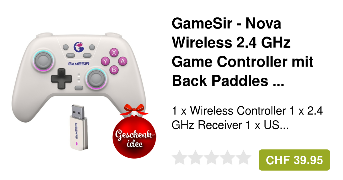 GameSir - Wireless 2.4 GHz Controller RGB in Weiss