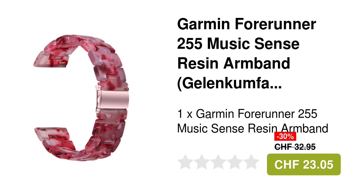 Garmin Forerunner 255 Music Resin Armband Rot