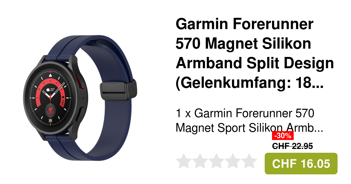 Garmin Forerunner 570 Magnet Armband Split Dunkelblau